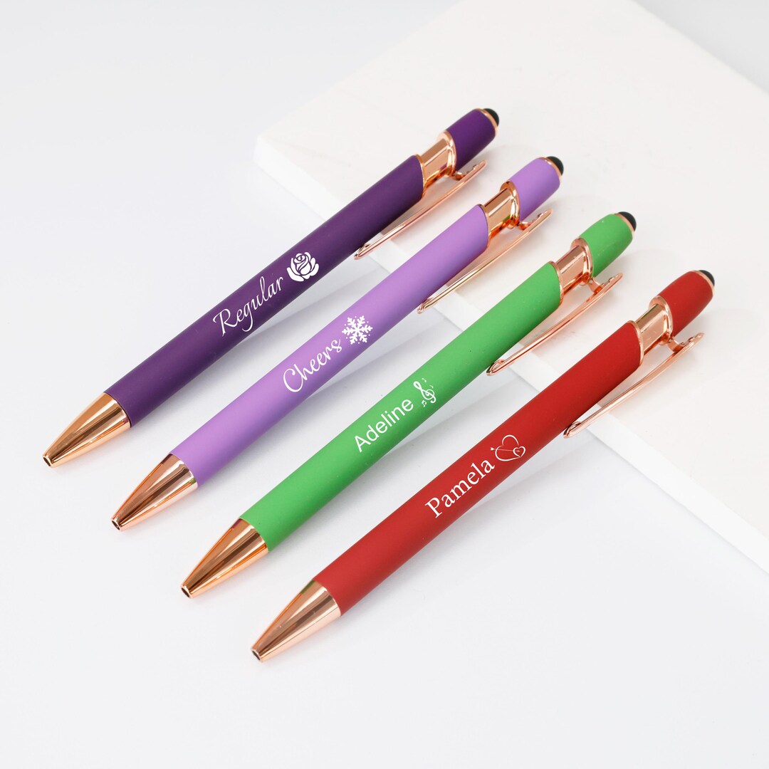Personalized Luxurious Soft Touch Rose Gold Pen/ Fancy Custom Pen ...