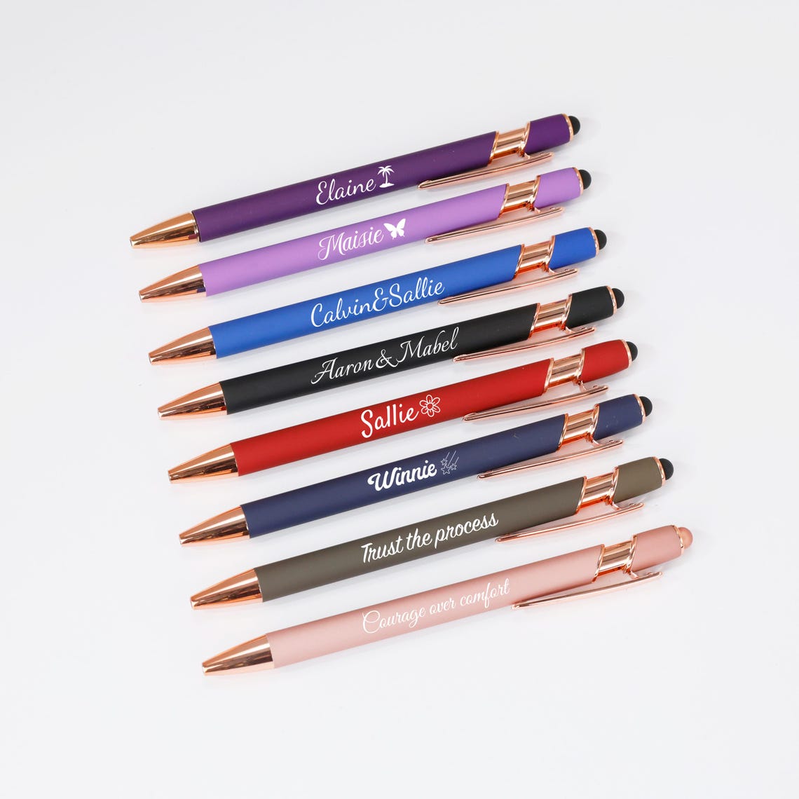 Personalized Luxurious Soft Touch Rose Gold Pen/ Best Friend Gift ...