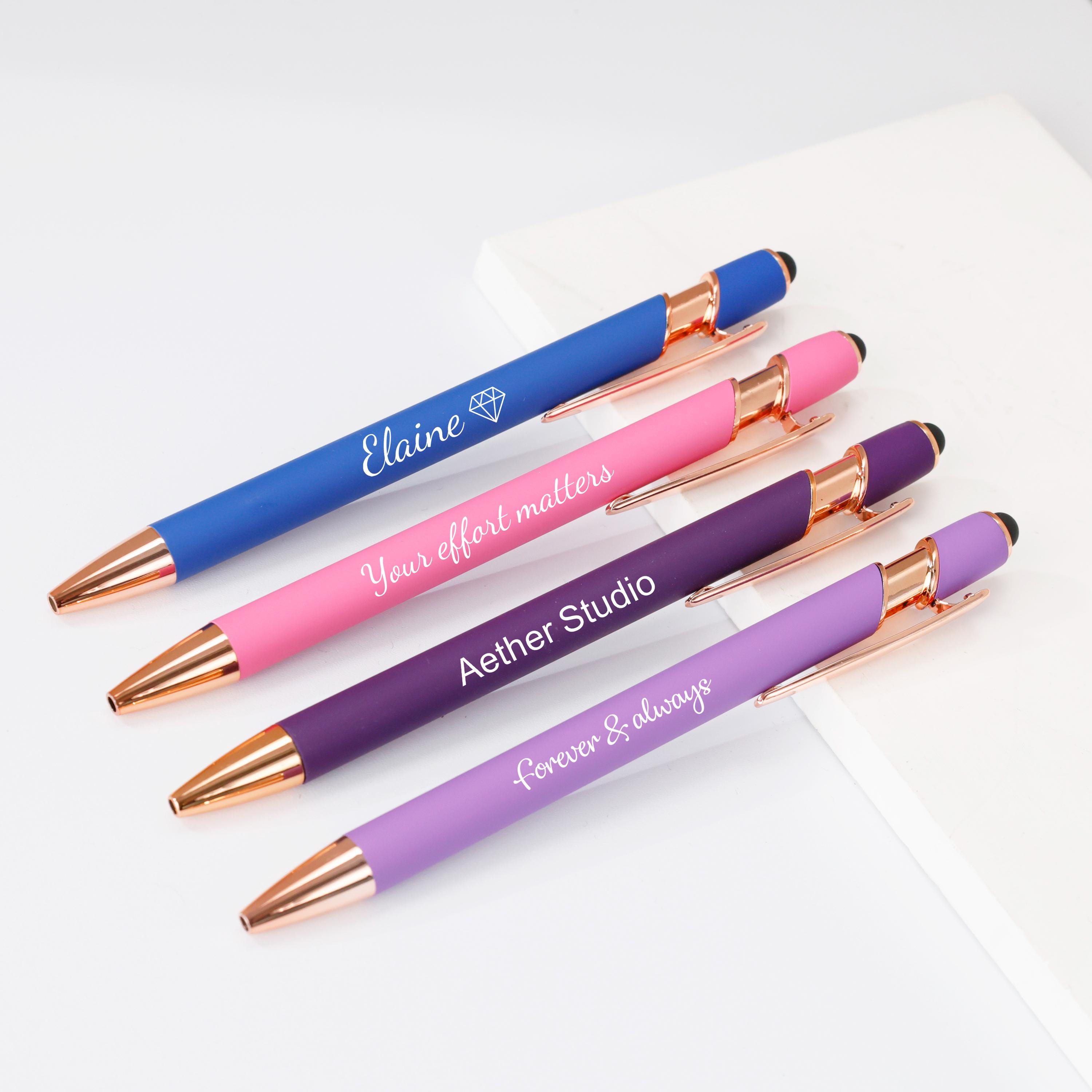 Personalized Luxurious Soft Touch Rose Gold Pen/ Best Friend Gift ...