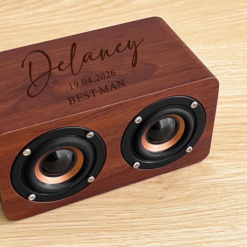Personalized Bluetooth Speaker/ Custom Wood Speaker/ Groomsmen Proposal ...