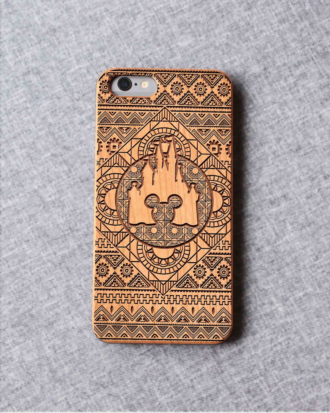 Disney Castle Wood Phone Case for iPhone 15, 15 Plus, 15 Pro Max iPhone ...