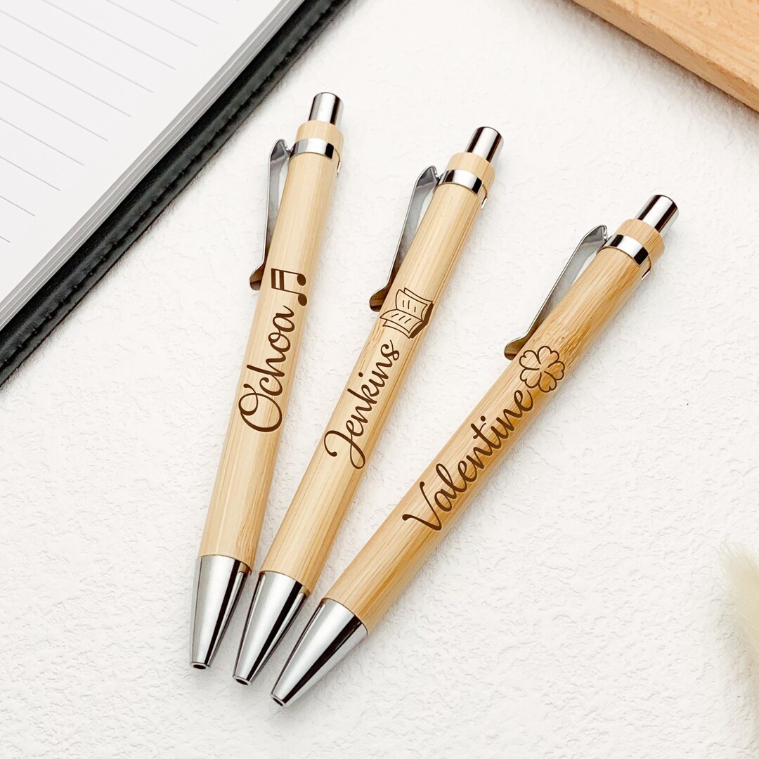 Personalized Bamboo Pen/ Back to School Gift/ Custom Engraved Pen for ...
