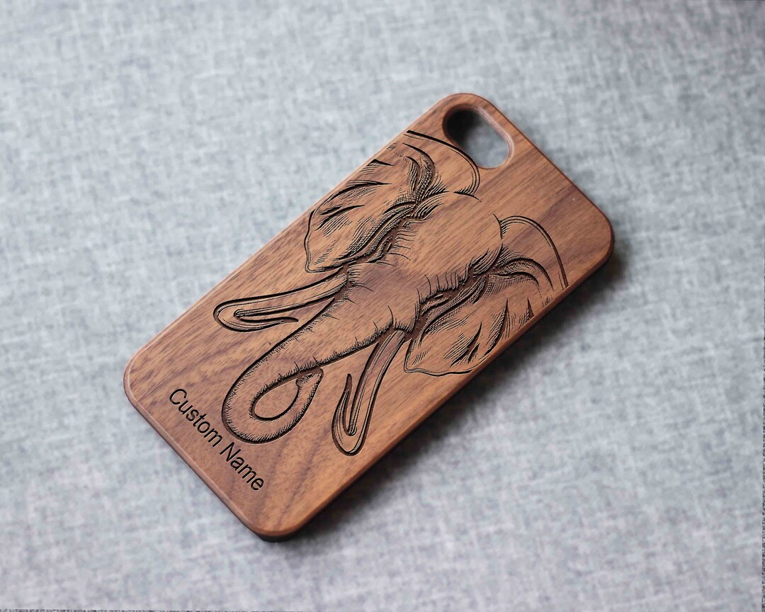 Elephant Head Wood Phone Case for iPhone 15 15 Plus 15 Pro - Etsy
