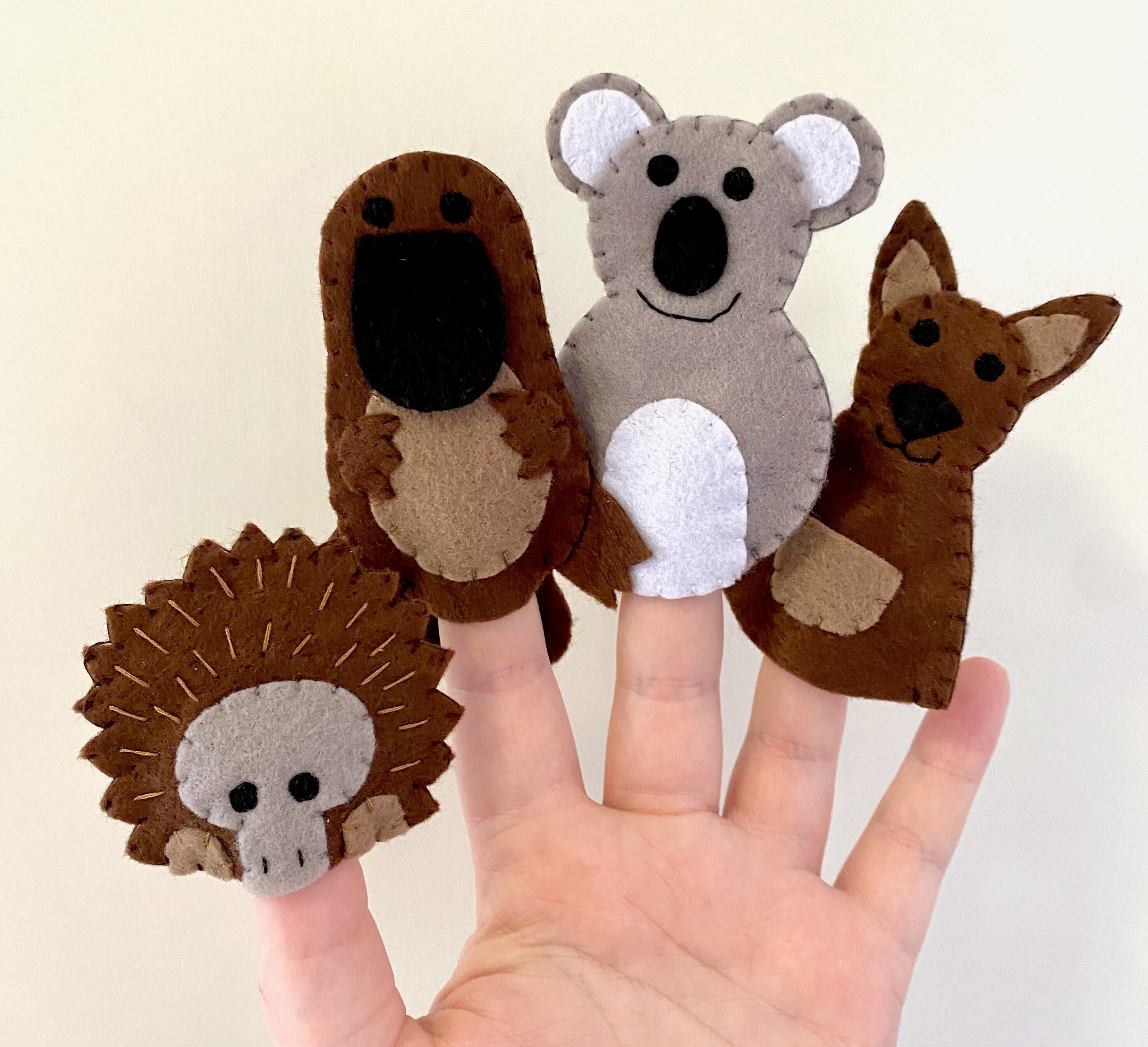 Australian Animals Felt Finger Puppet Set - Etsy Australia