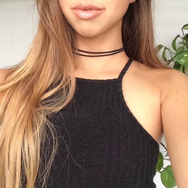 Subtle Leather Choker - Etsy