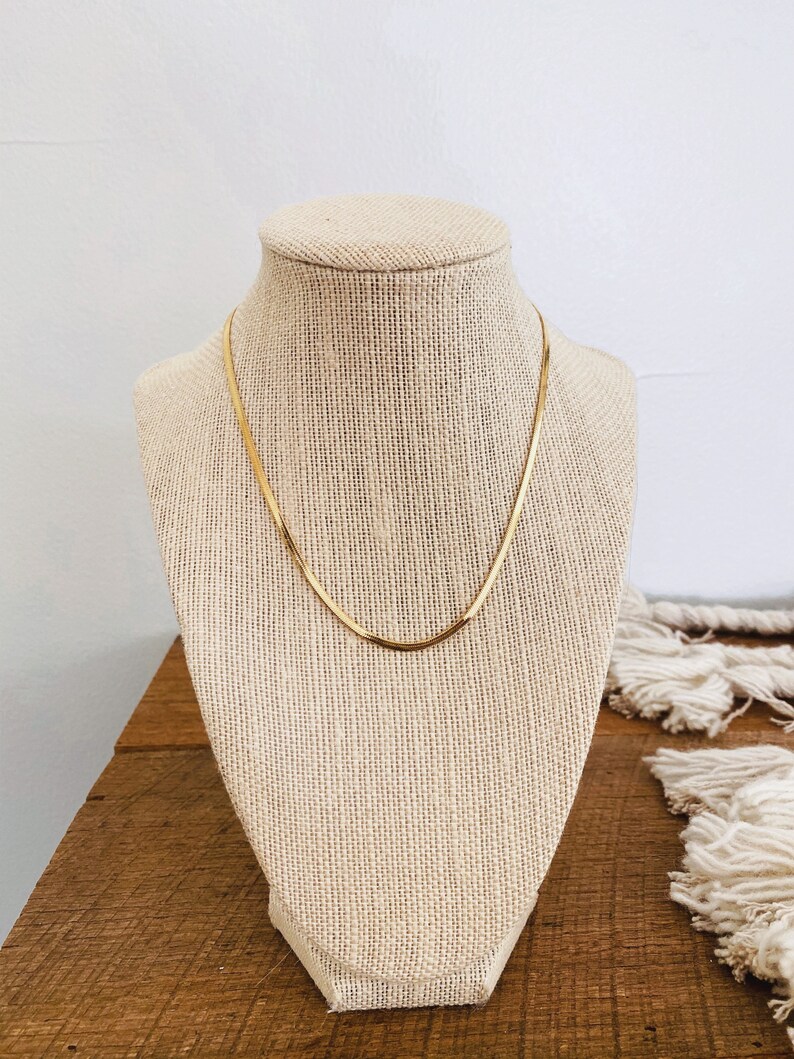 Thin Gold or Silver Snake Chain Necklace - Etsy