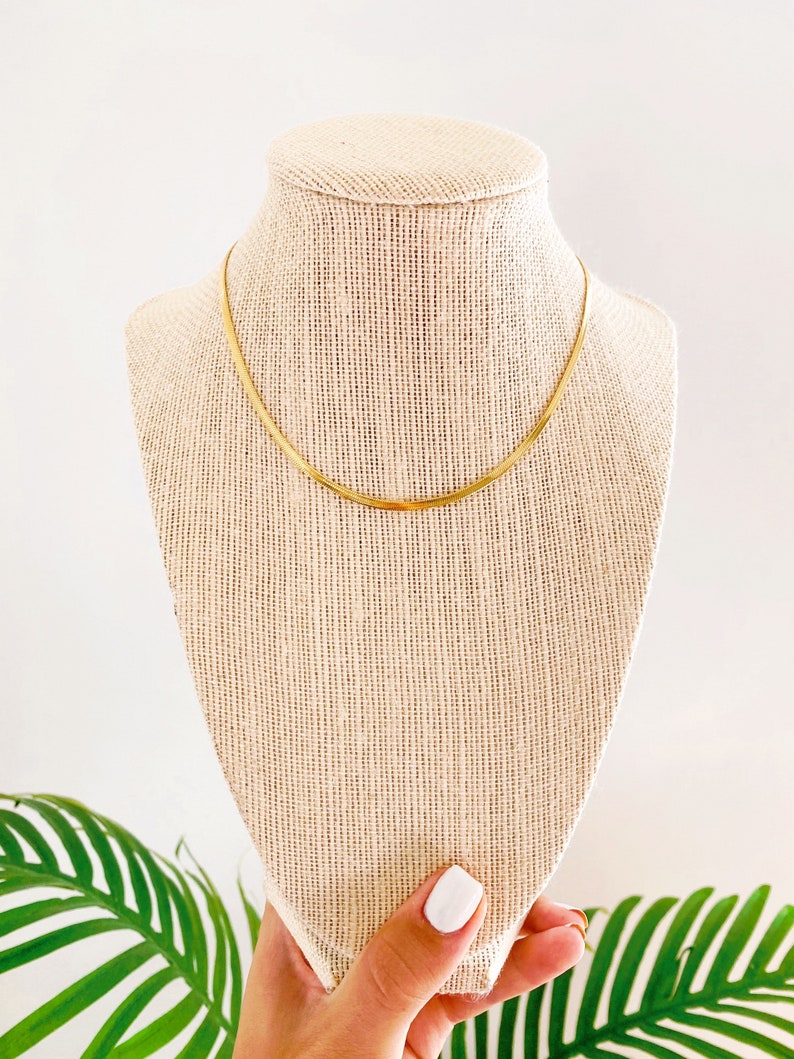 Thin Gold or Silver Snake Chain Necklace - Etsy