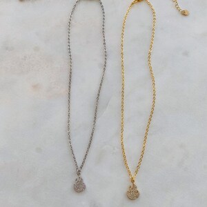 Diamond Studded Flame Necklace in Gold or Silver - Etsy
