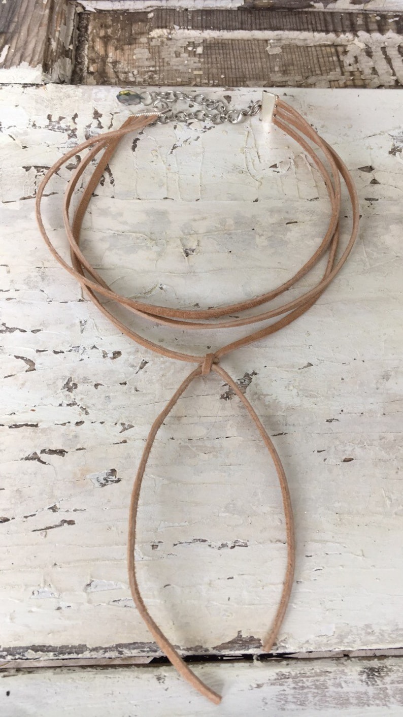 Tie Suede Western Layered Choker | Etsy