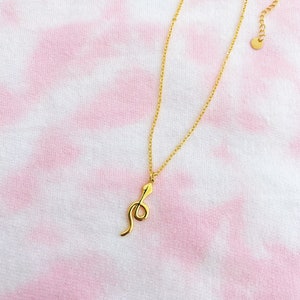 Golden Mini Snake Pendant Necklace, Gold Snake Necklace - Etsy