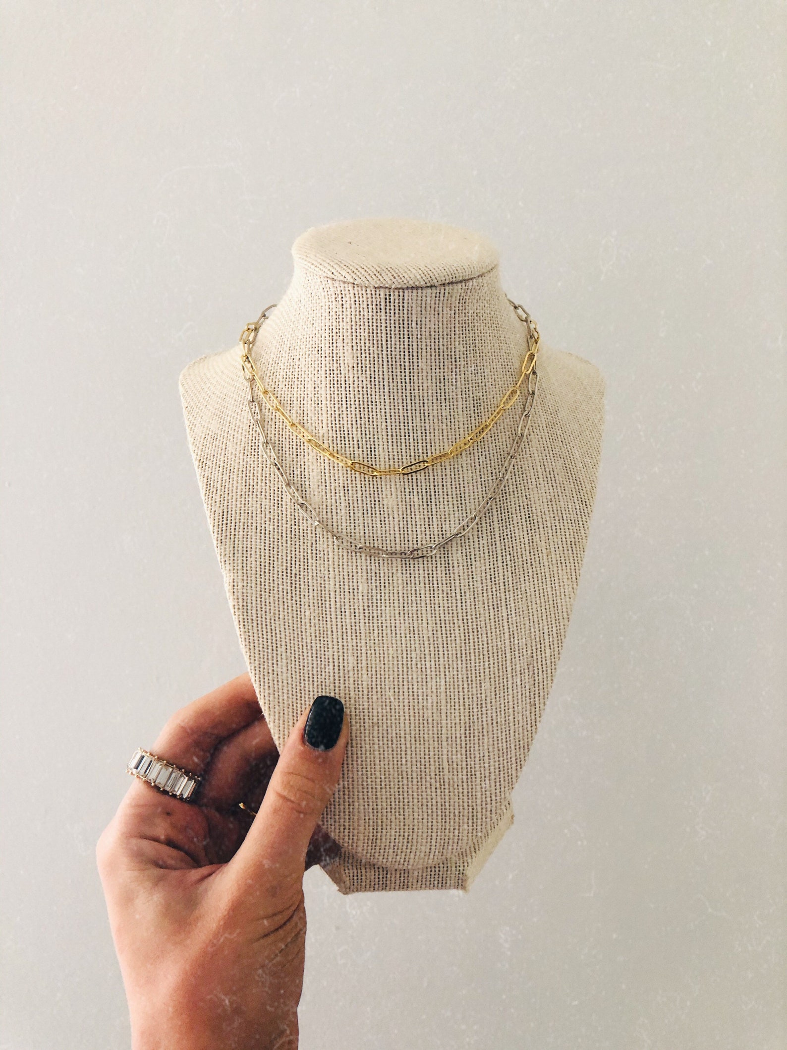 Layering Necklace Gold or Silver Chunky Statement Chain - Etsy