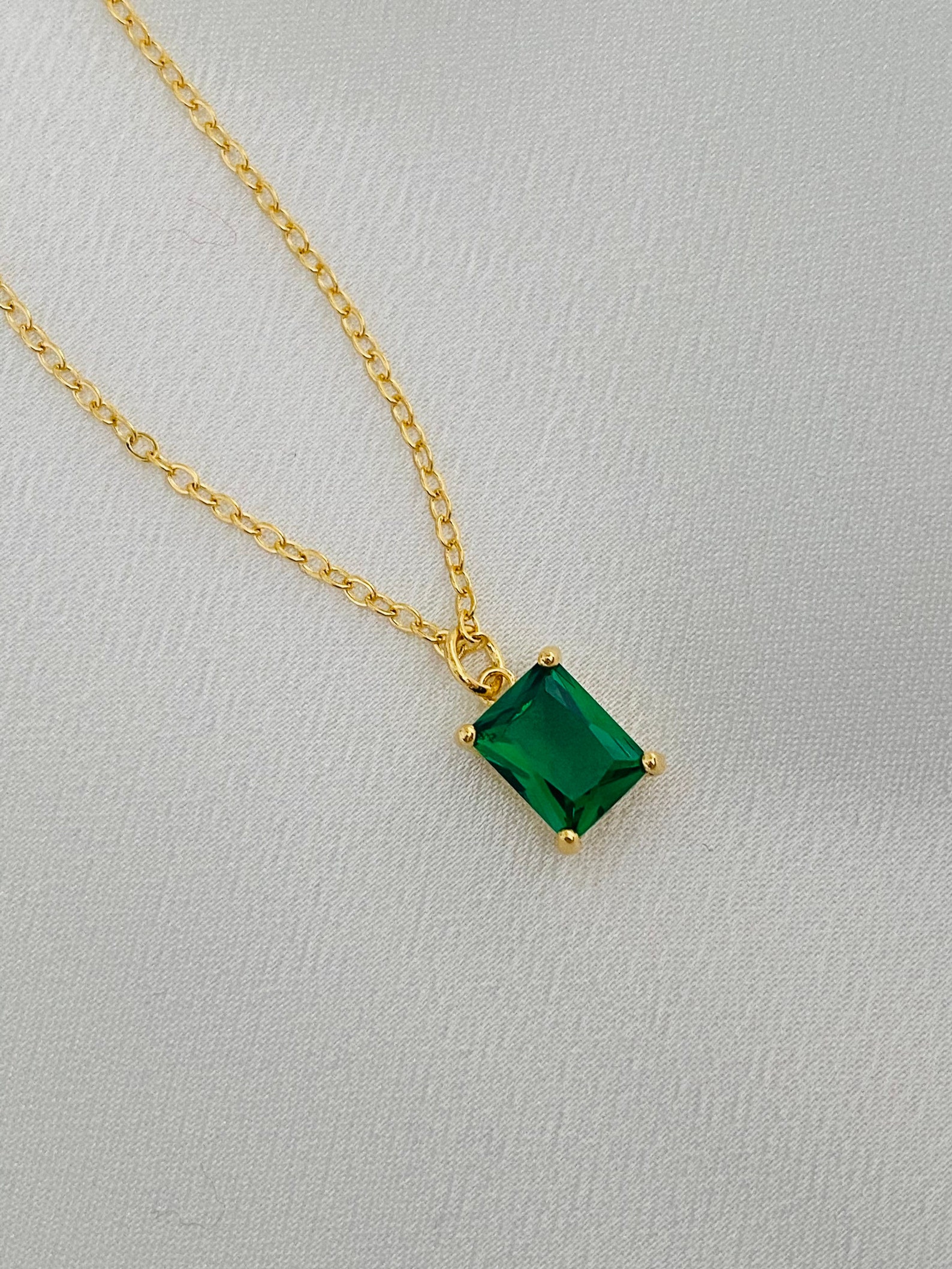 Large Shes a Gem Emerald Green Gem Necklace - Etsy