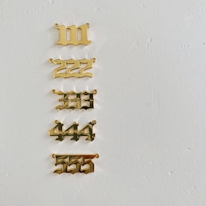 Gold Angel Number Necklace: Lucky Number 111-555 - Etsy