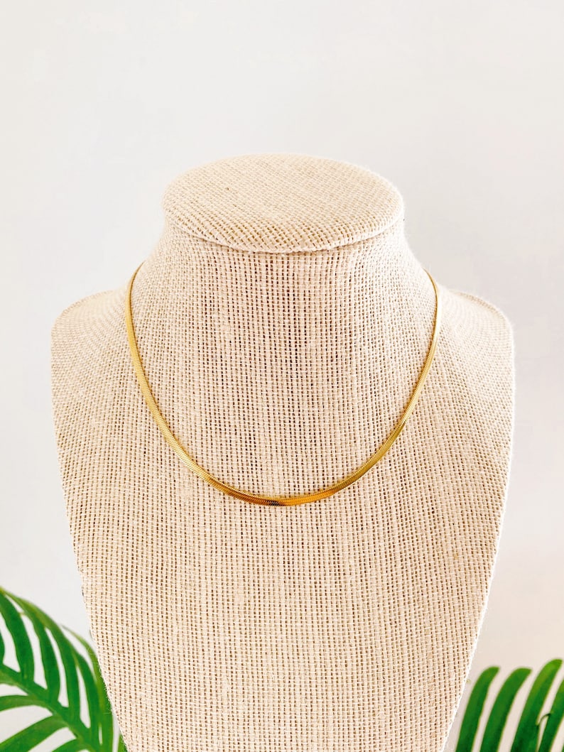 Thin Gold or Silver Snake Chain Necklace | Etsy