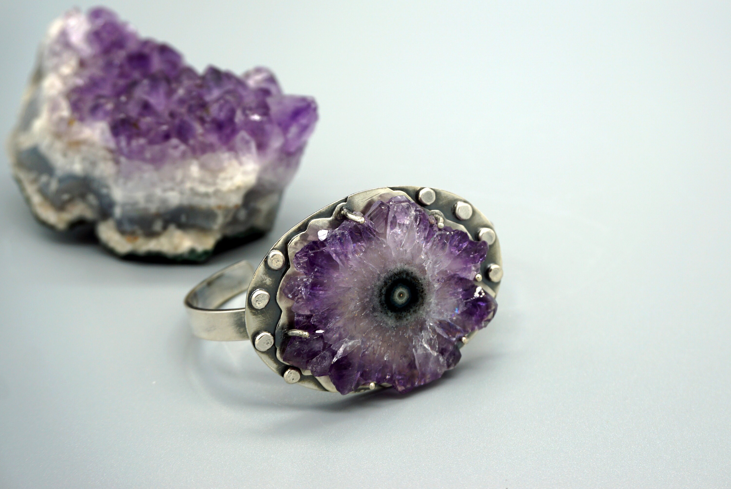 Deep Purple Amethyst Stalactite Bracelet - Etsy