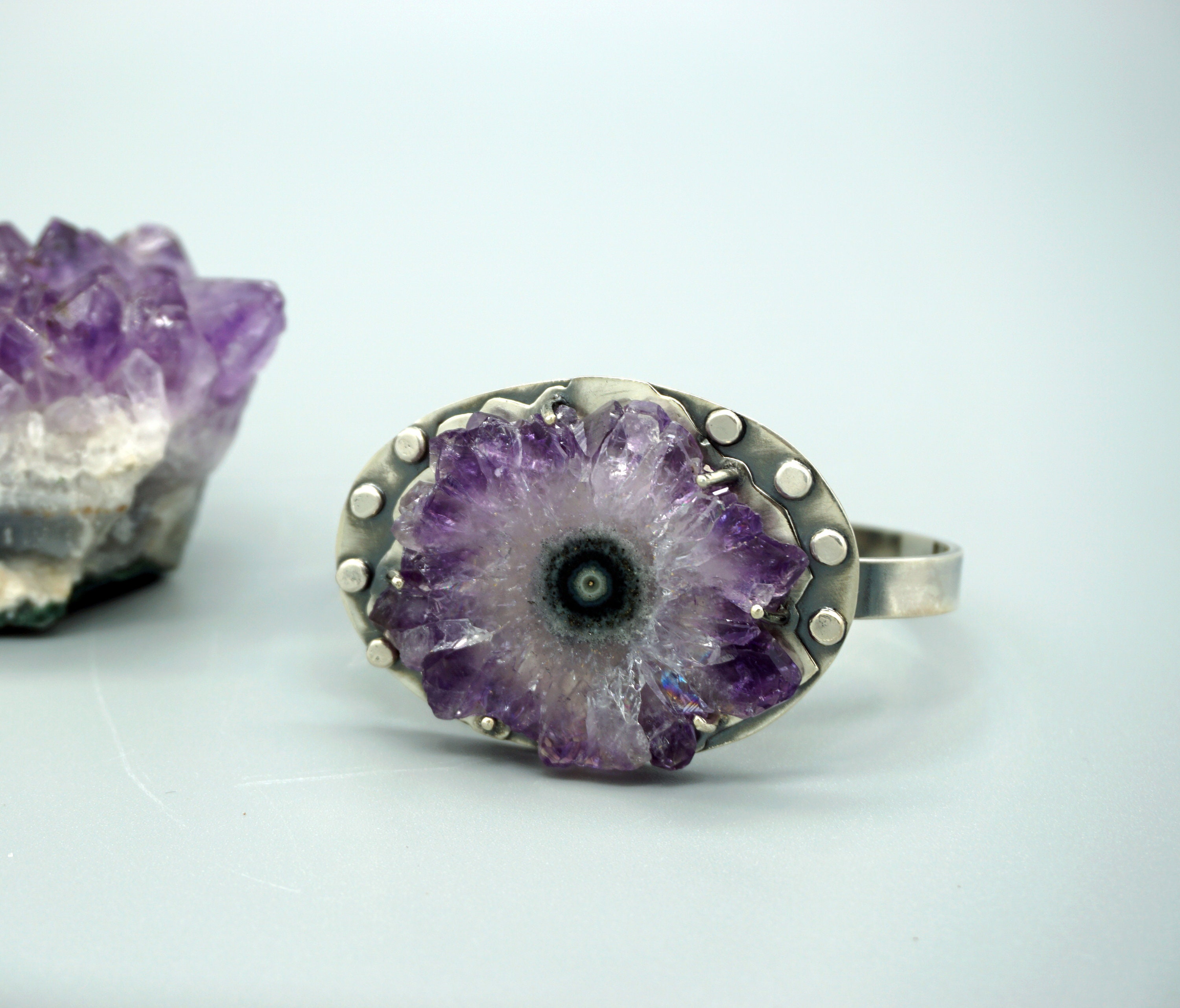 Deep Purple Amethyst Stalactite Bracelet - Etsy