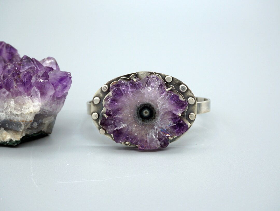 Deep Purple Amethyst Stalactite Bracelet - Etsy