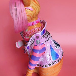 Pink Punk Rocker Ginger Cat Ooak Polymer Clay Sculpture - Etsy