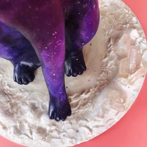 Andromeda - Galaxy Cosmic Cat Sculpture - OOAK Handmade Art Mixed Media ...
