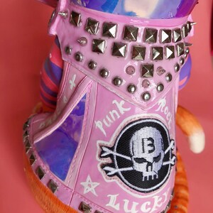 Pink Punk Rocker Ginger Cat Ooak Polymer Clay Sculpture - Etsy