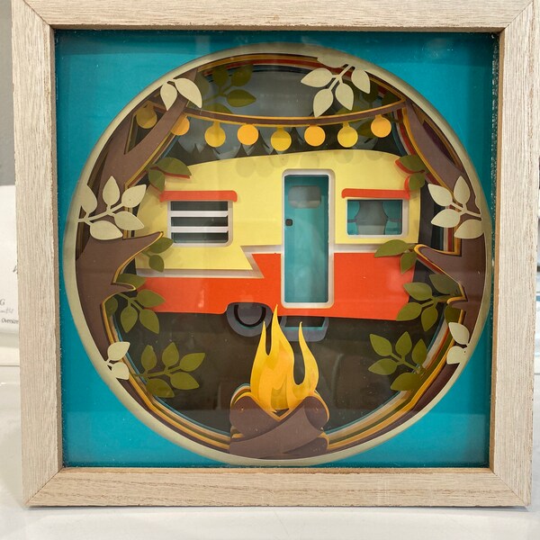 Camper Shadow Box Svg - Etsy
