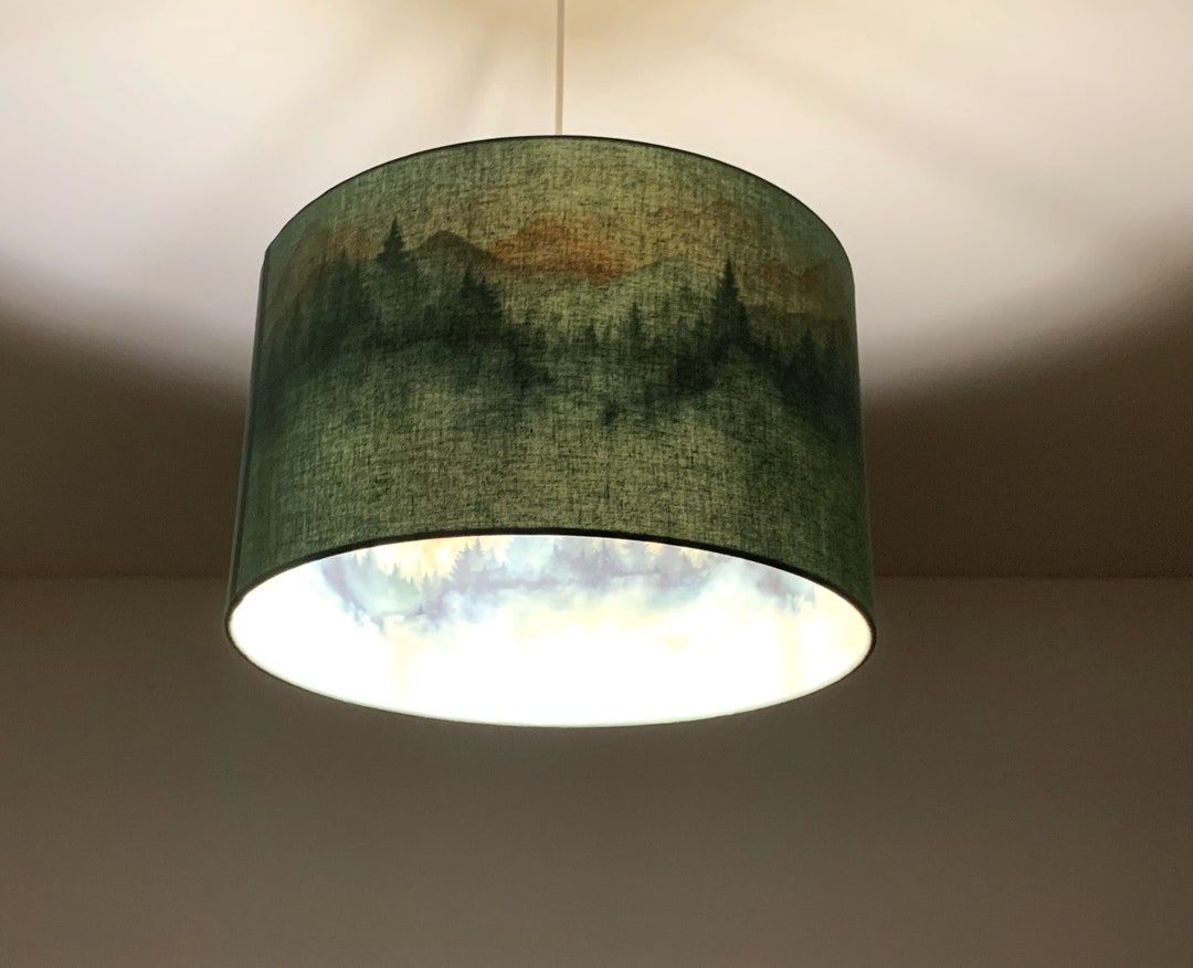 Lampshade "forest in the Mountains" - Etsy