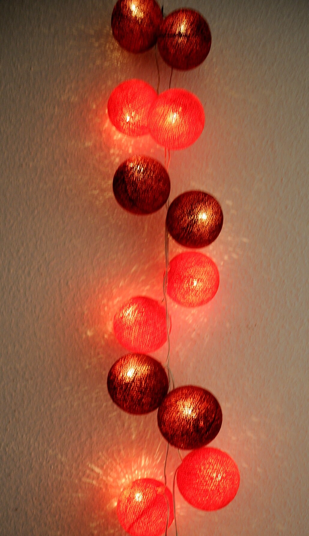 LED Cottonballs Fairy Lights "red" - Etsy UK