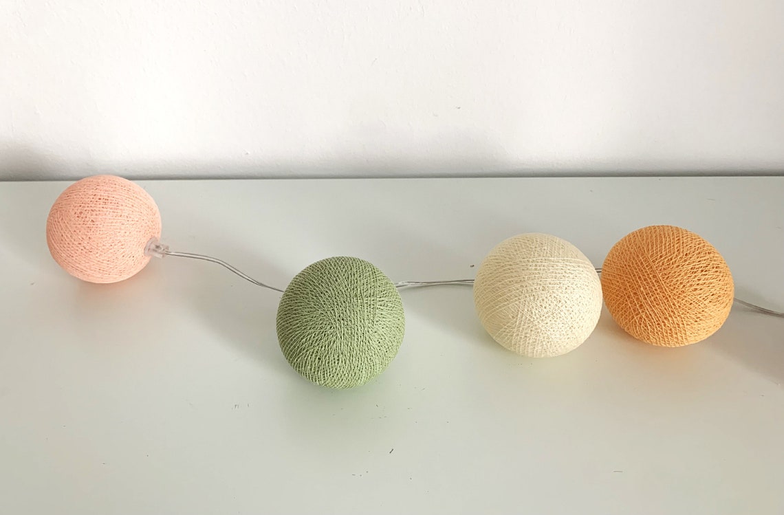 LED Cottonballs Fairy Lights "summer" - Etsy