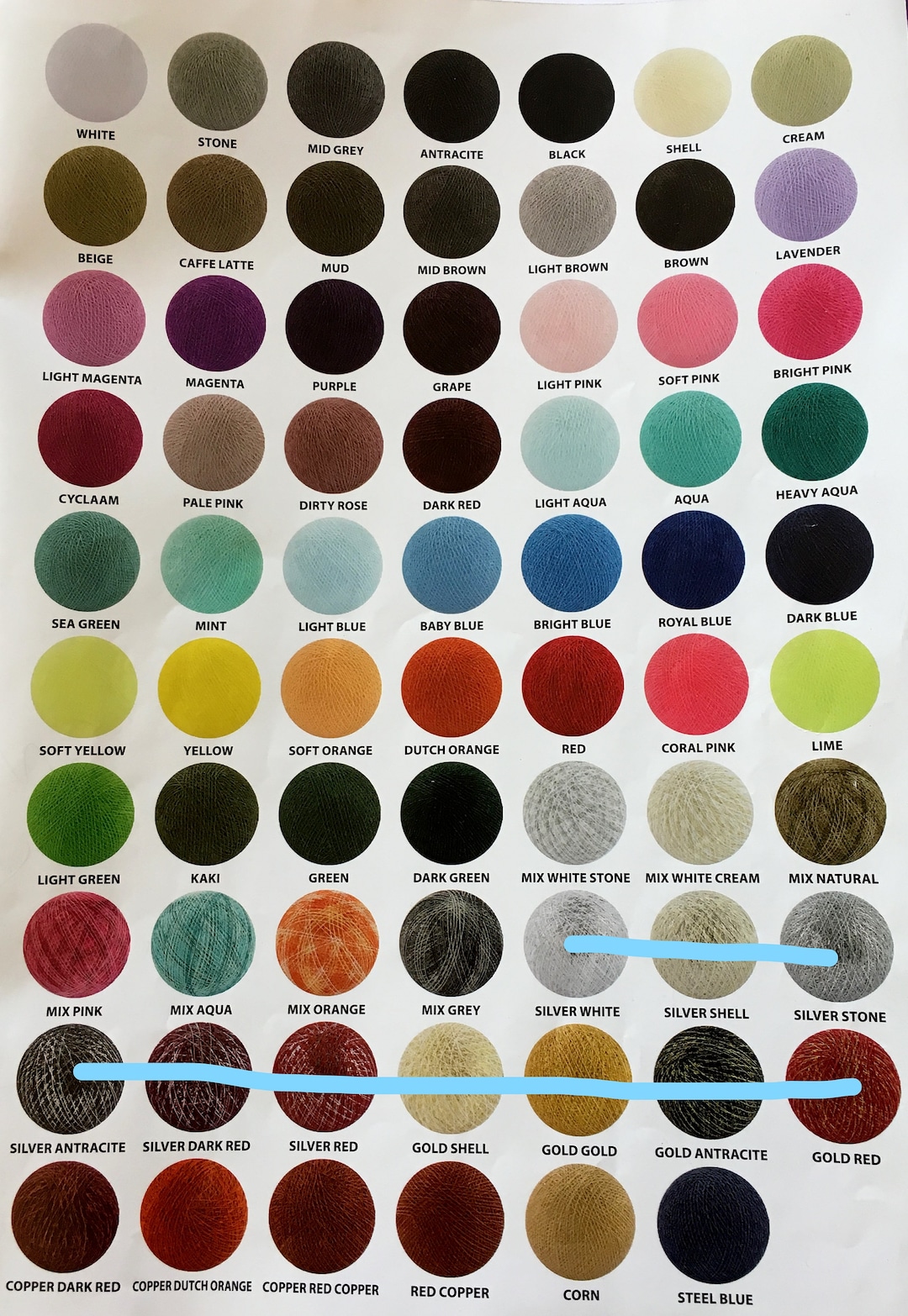 Color Chart LED Light Chain - Etsy