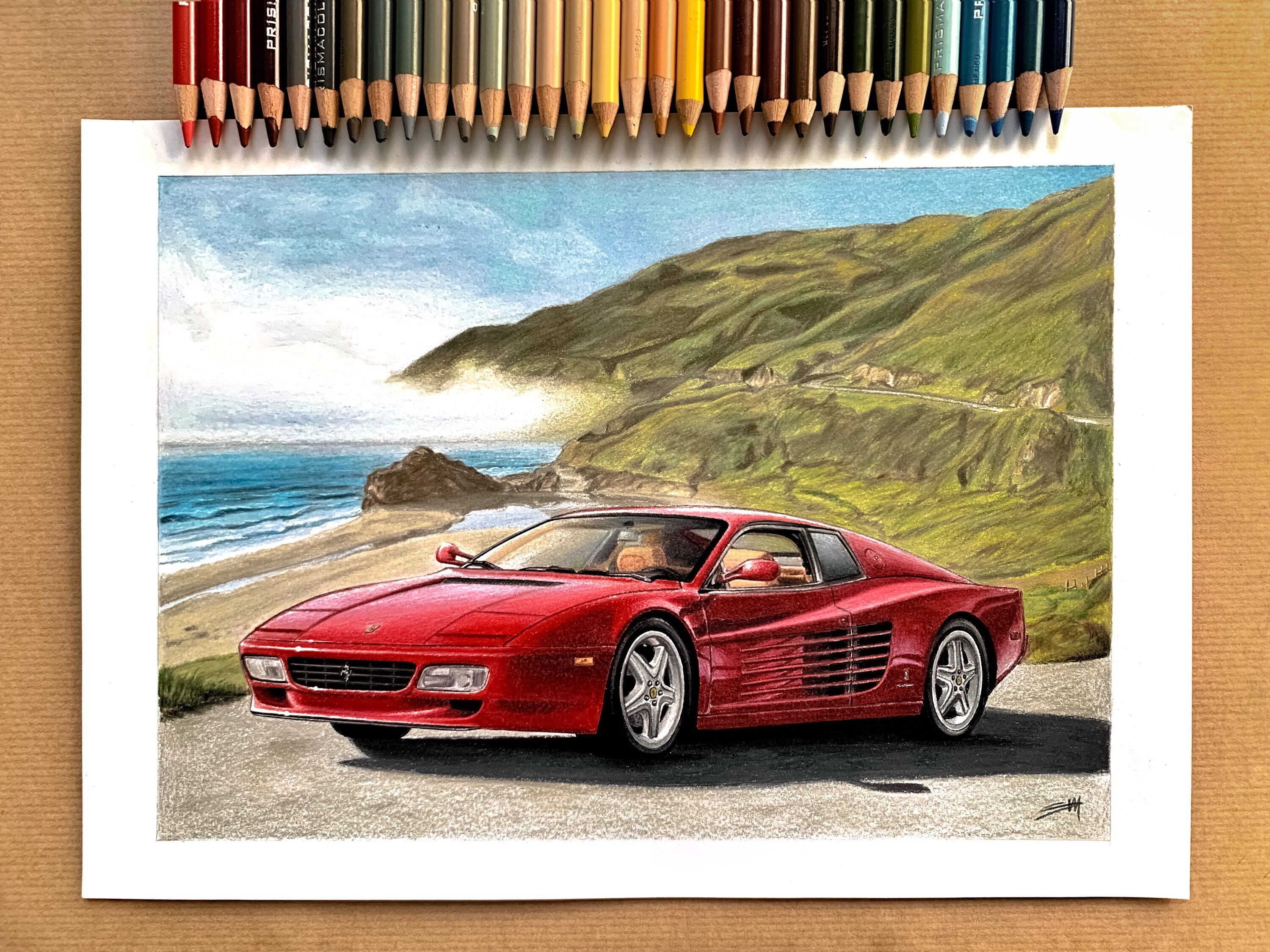 Car Drawing Commission Custom Sketch Custom Car Artwork - Etsy