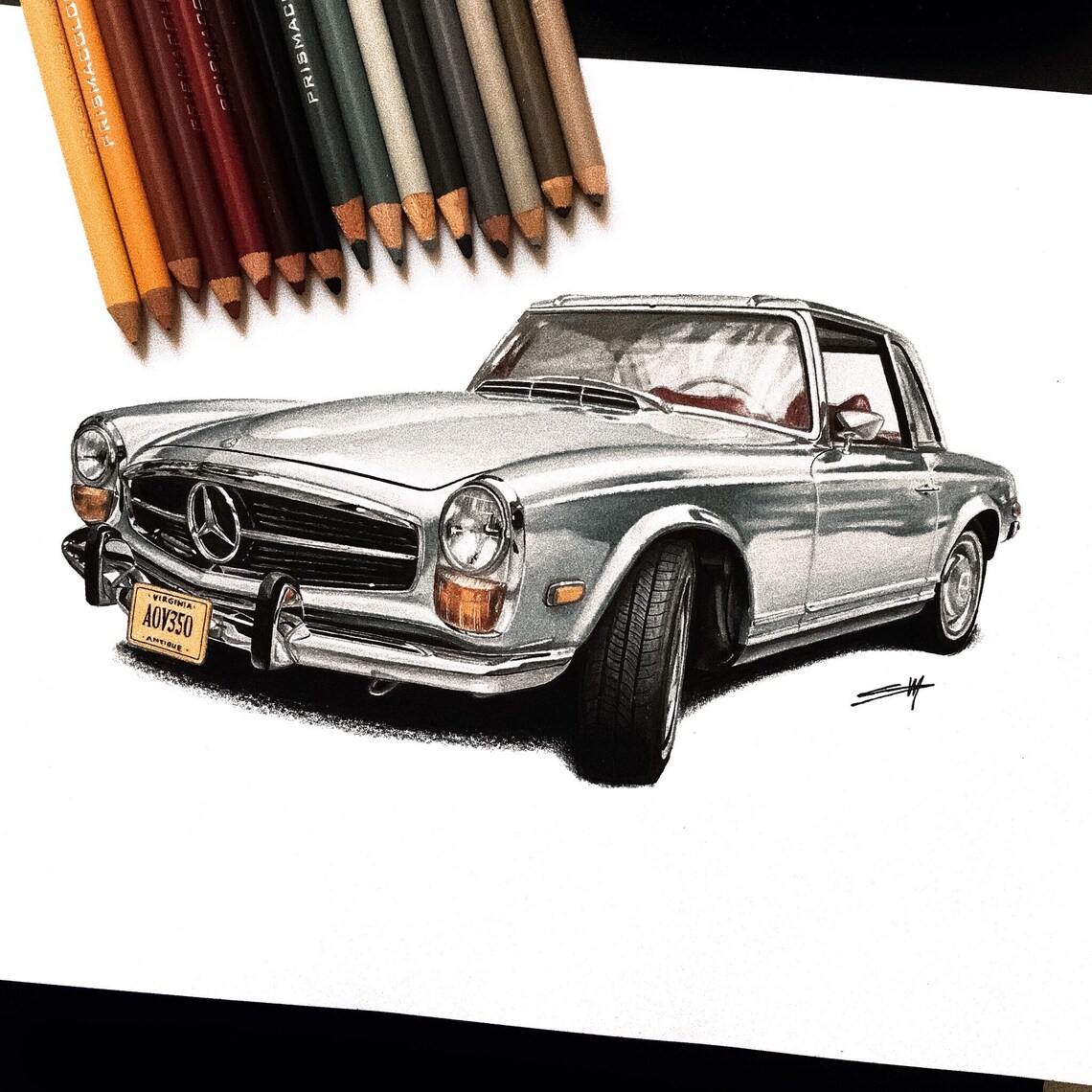 Car Drawing Commission Custom Sketch Custom Car Artwork - Etsy