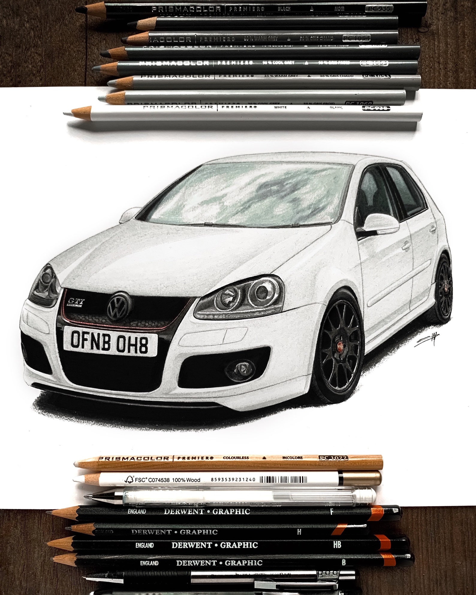 Car Drawing Commission Custom Sketch Custom Car Artwork - Etsy