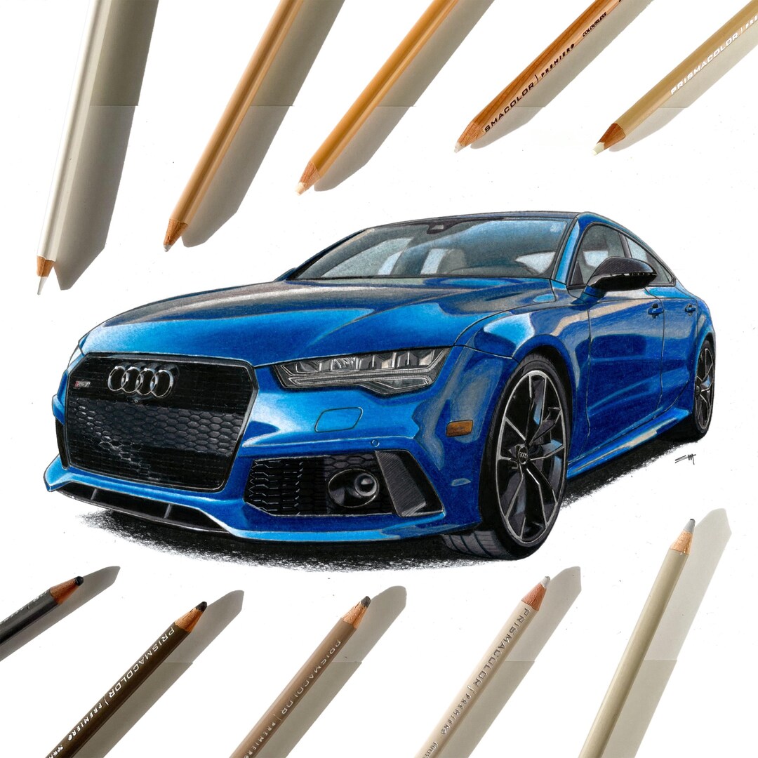 Car Drawing Commission Custom Sketch, Custom Car Artwork Drawing From ...