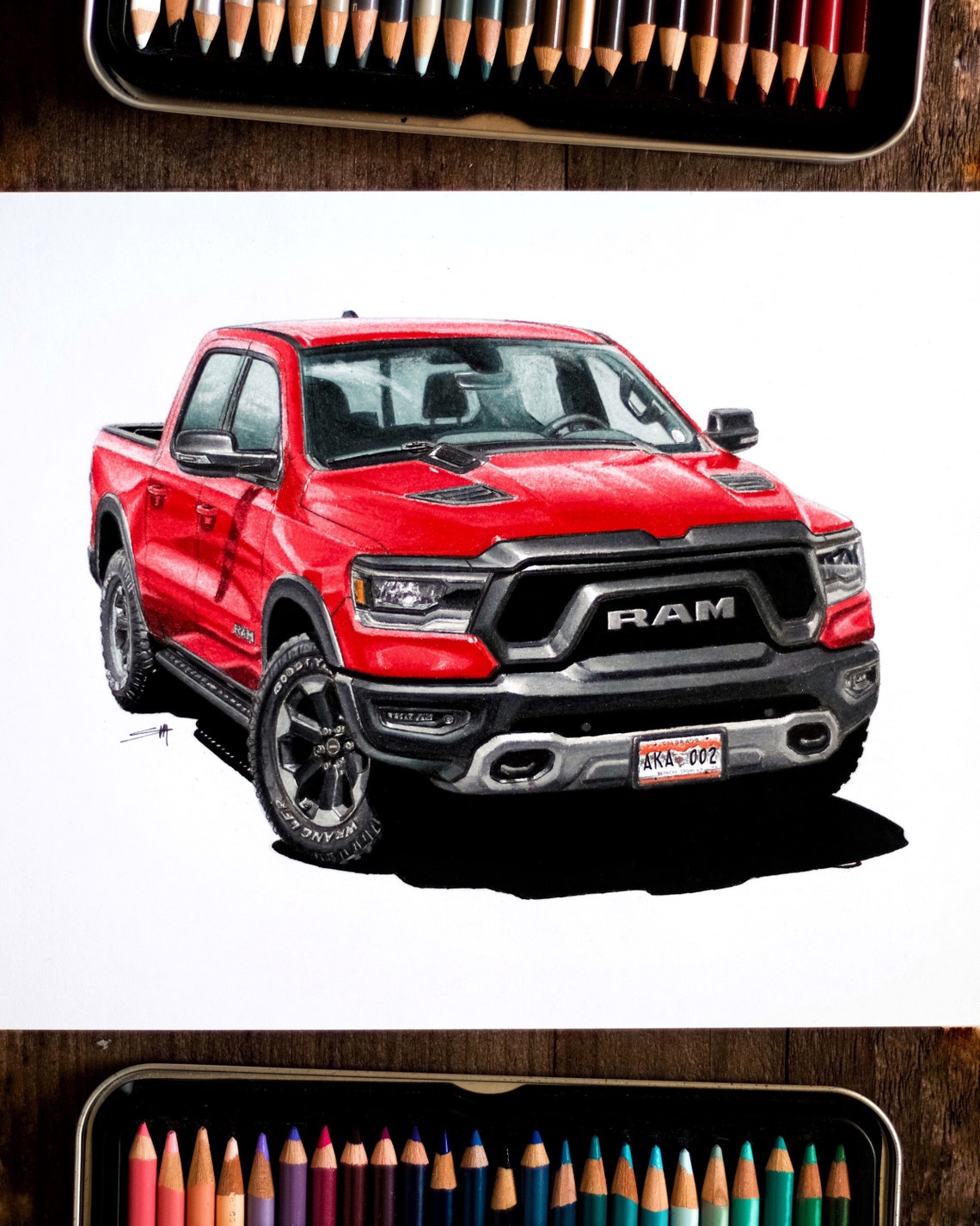 Car Drawing Commission Custom Sketch, Custom Car Artwork Drawing From ...