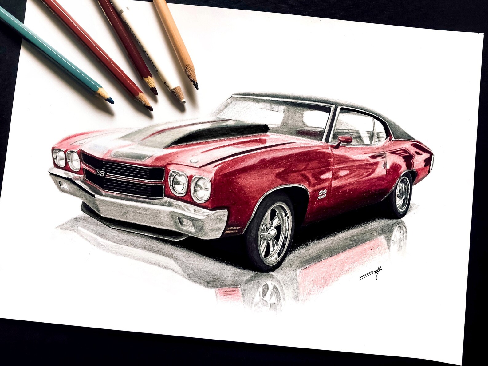 Car Drawing Commission Custom Sketch Custom Car Artwork - Etsy