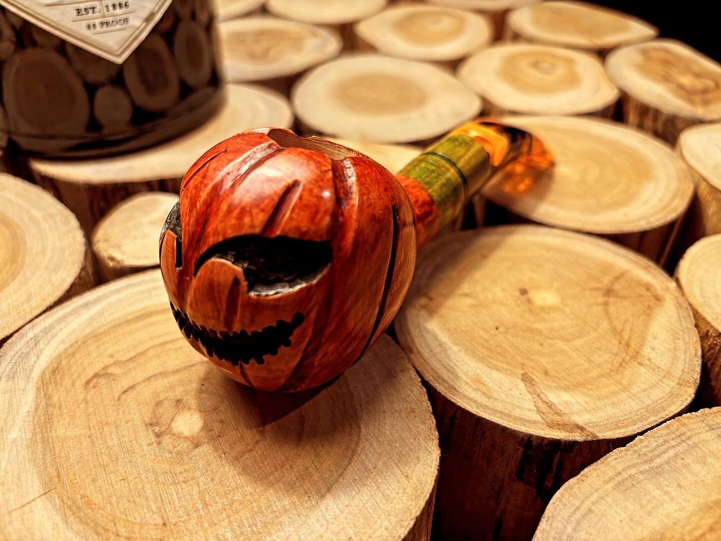 Scary Halloween Pipe, Briar Scary Halloween Jack-o-lantern Pipe ...