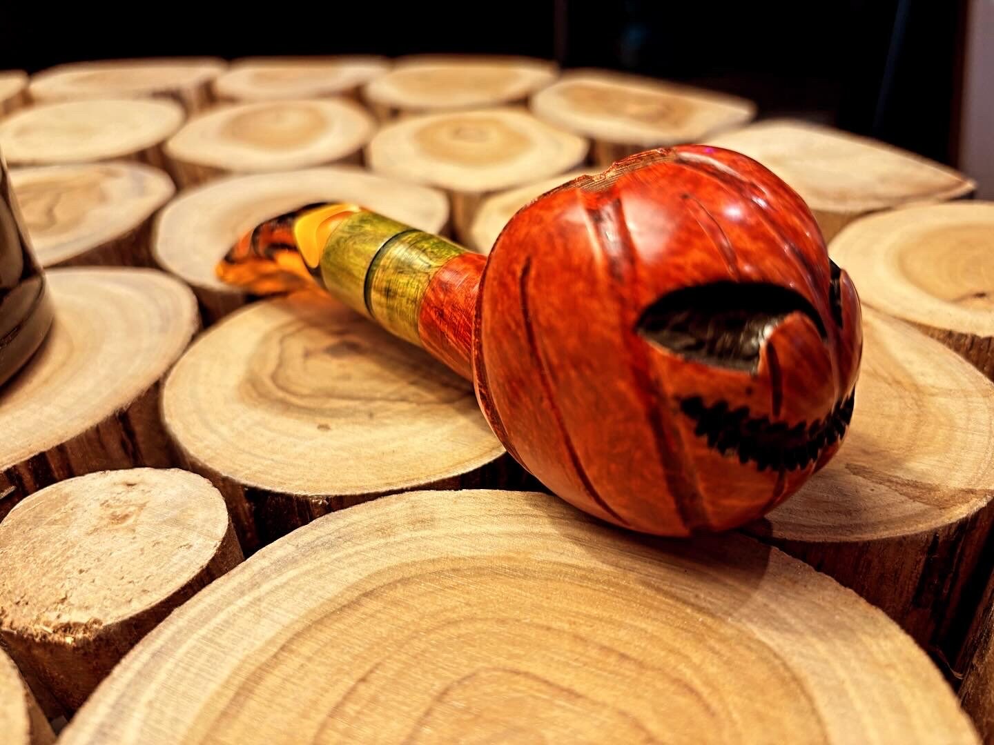 Scary Halloween Pipe, Briar Scary Halloween Jack-o-lantern Pipe ...