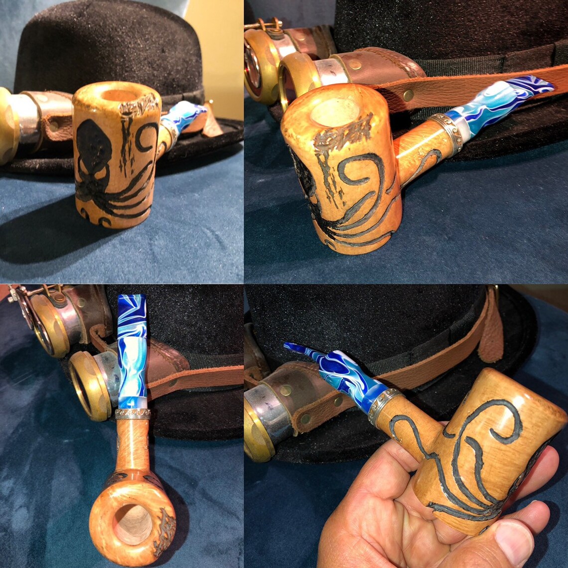 Kraken Pipe, Poseidon Pipe, Steampunk Pipe, Briar Pipe - Etsy