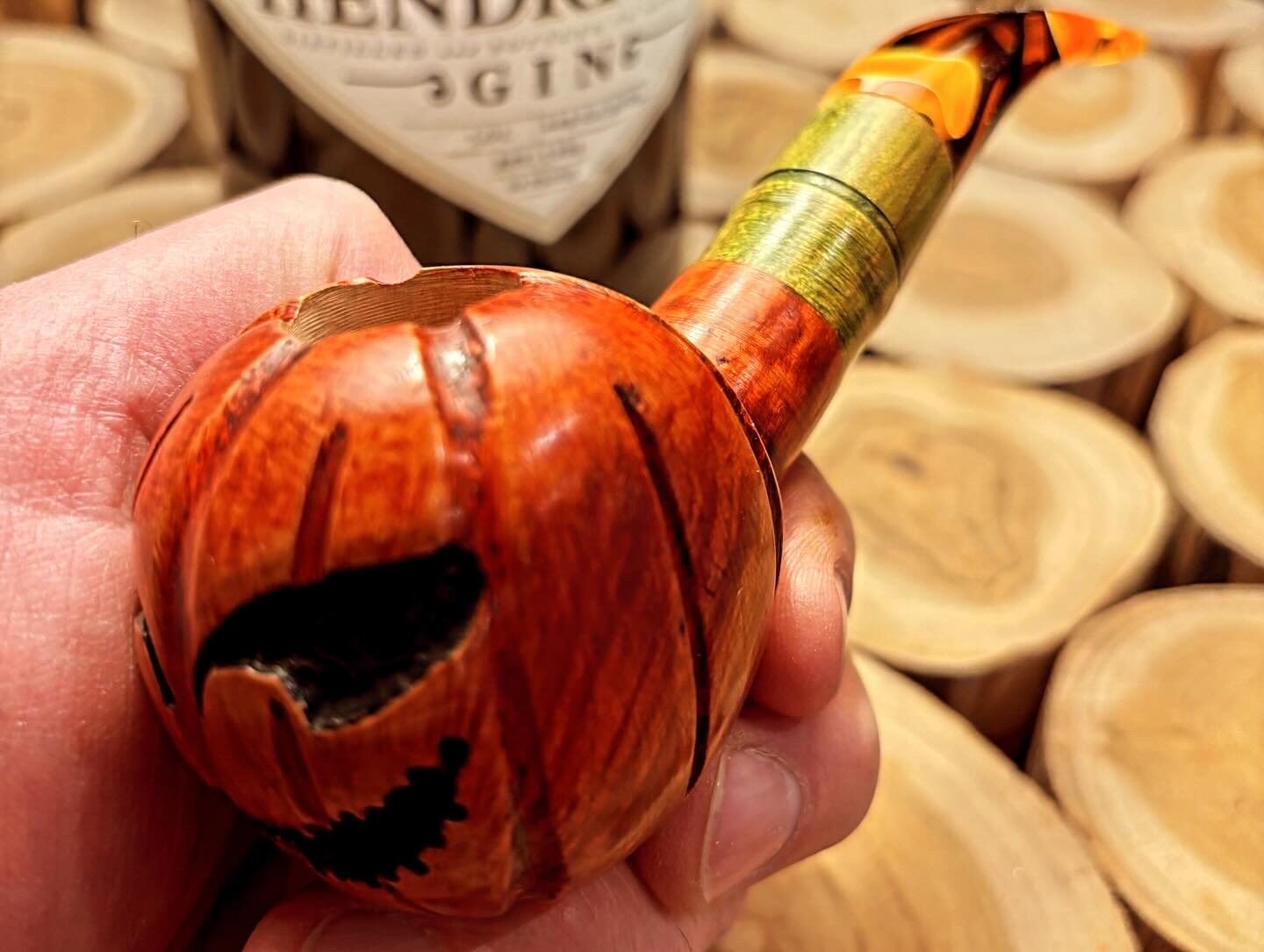 Scary Halloween Pipe, Briar Scary Halloween Jack-o-lantern Pipe ...