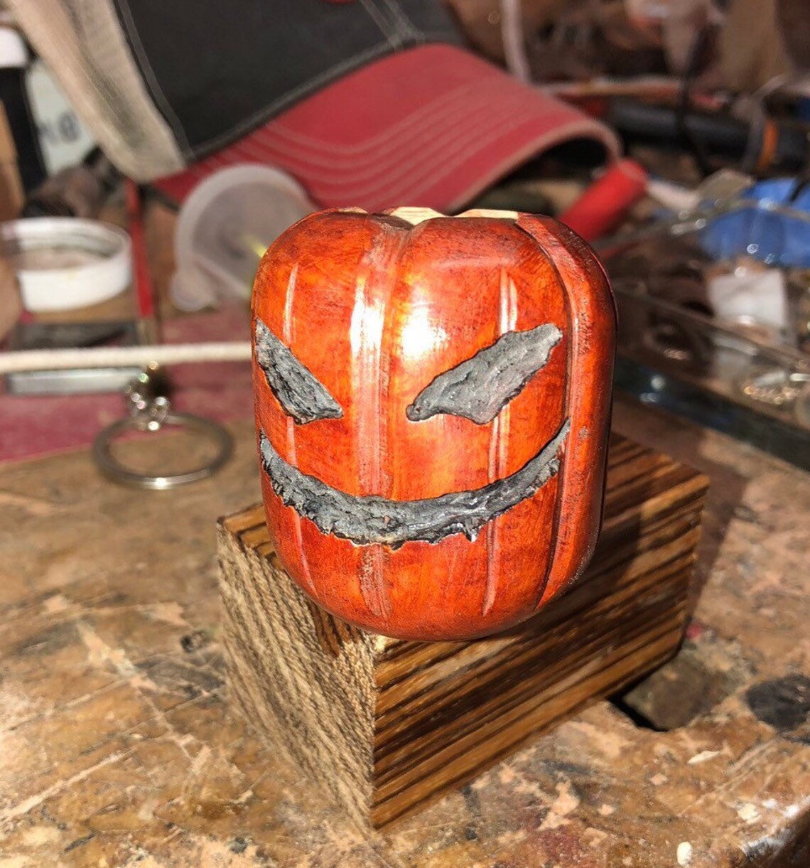 Scary Halloween Pipe Briar Scary Halloween Jack-o-lantern - Etsy