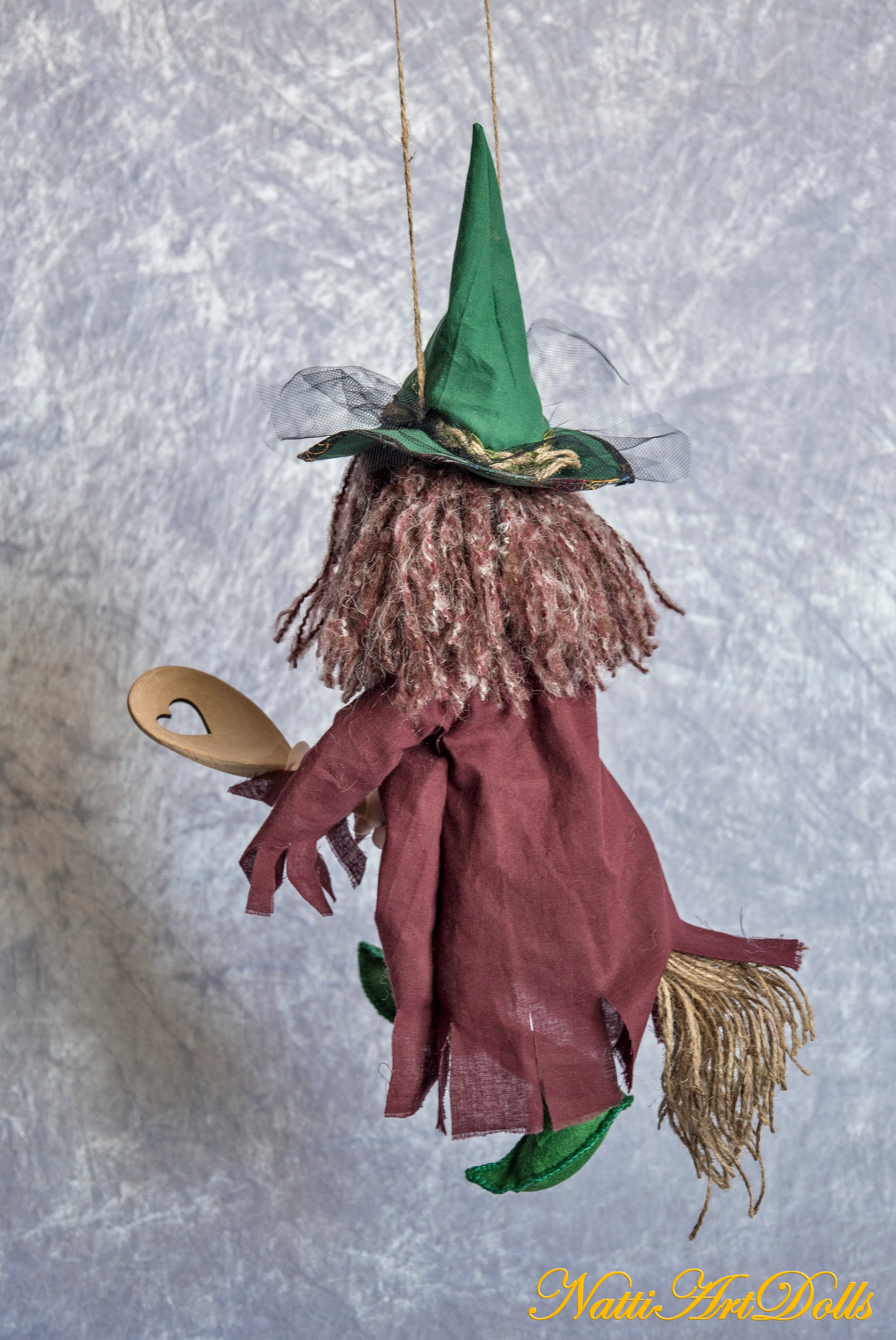 Cottage Witch,hanging Kitchen Witch, Housewarming Gift, Art Doll ...