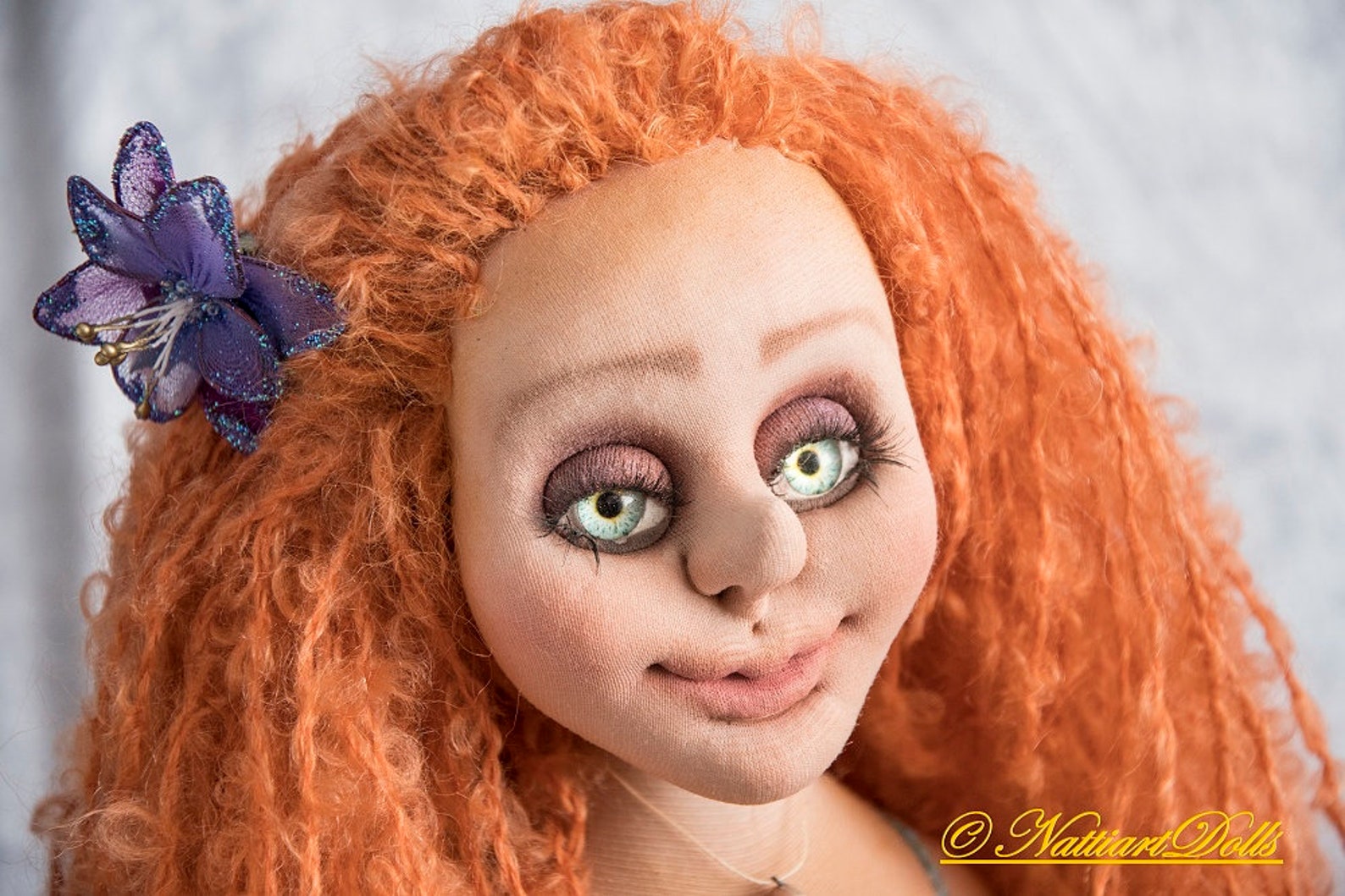 Mermaid Doll, Nixie Art Doll, Water Nymph Figure, Fabric Doll, Fantasy ...