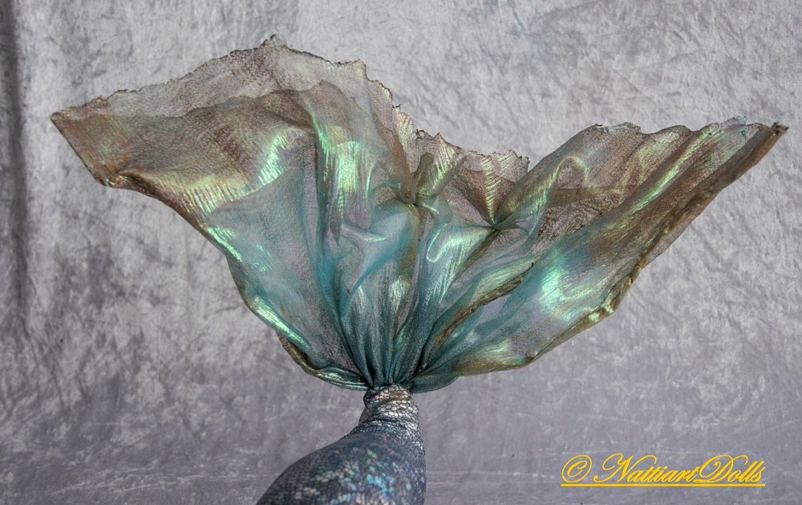 Mermaid Doll Nixie Art Doll Water Nymph Figure Fabric Doll | Etsy