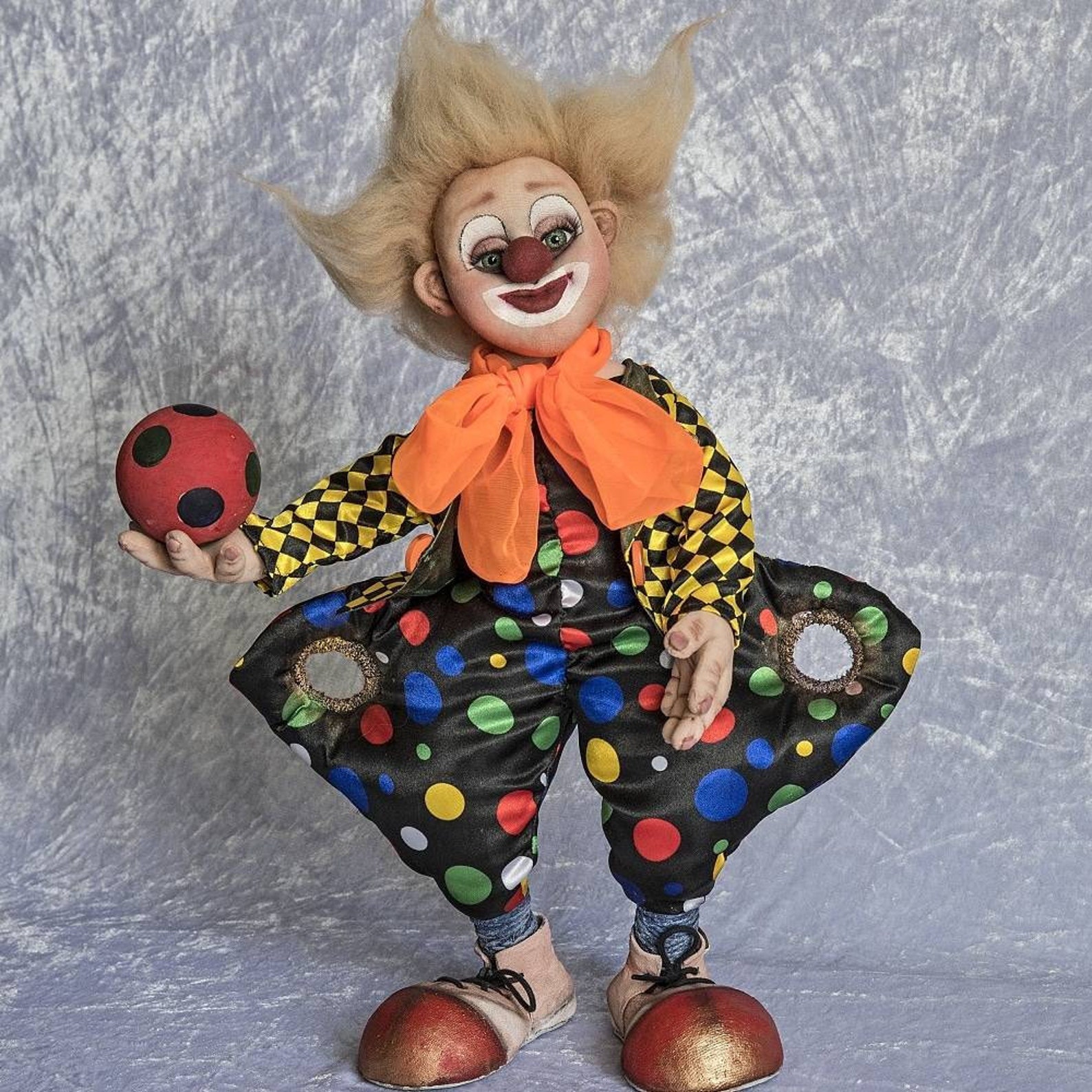 Sale Cute Clown Collectible Dolls Art Doll Circus Clown - Etsy