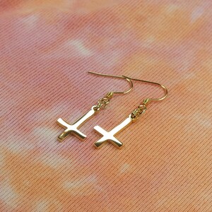 St Peters Cross Pendant or Earrings, Cross of Saint Peter, Playboi ...
