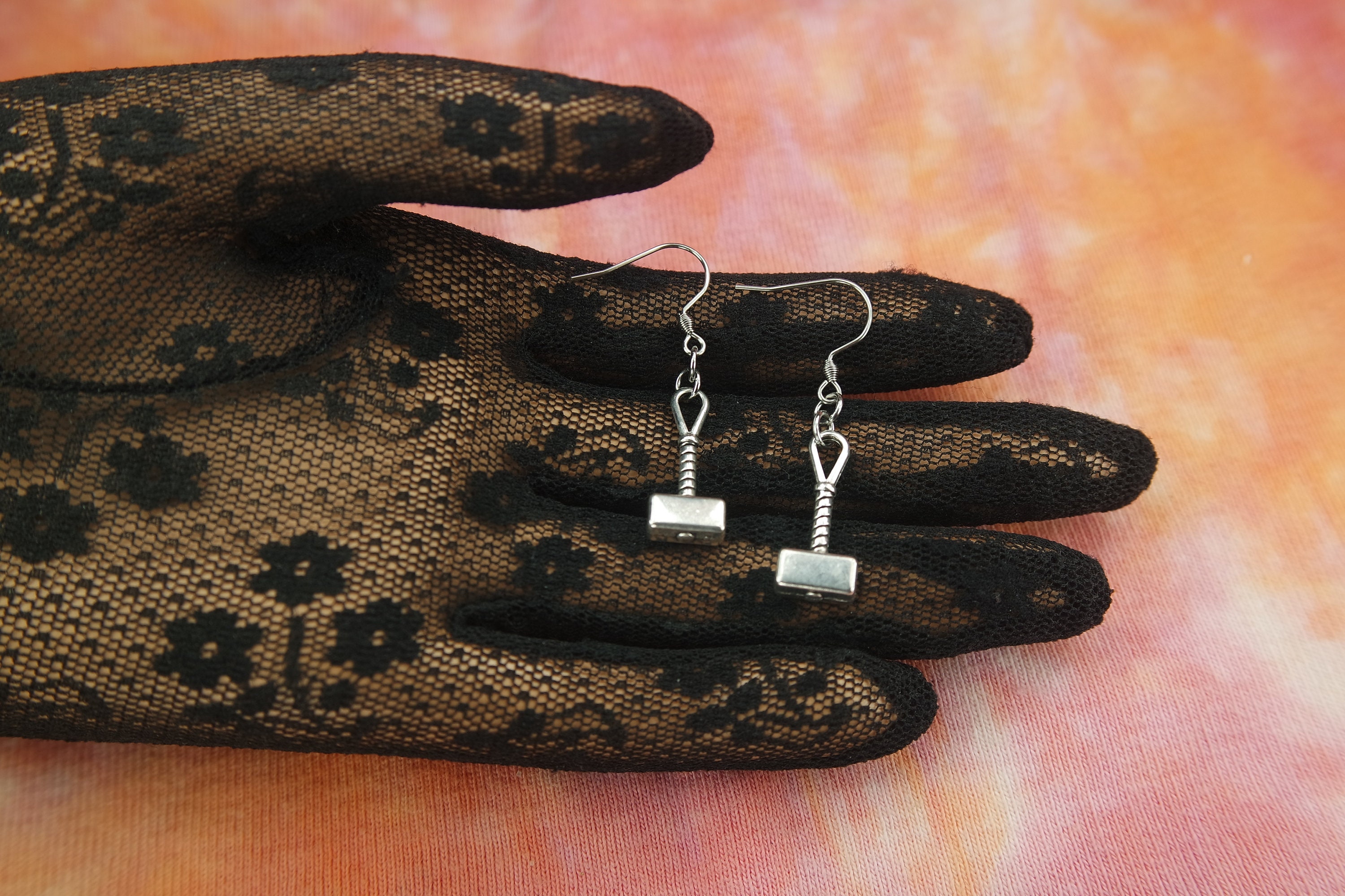 Thor's Hammer Earrings, 3D Mjolnir, Hypo Allergenic Earwires, Viking ...