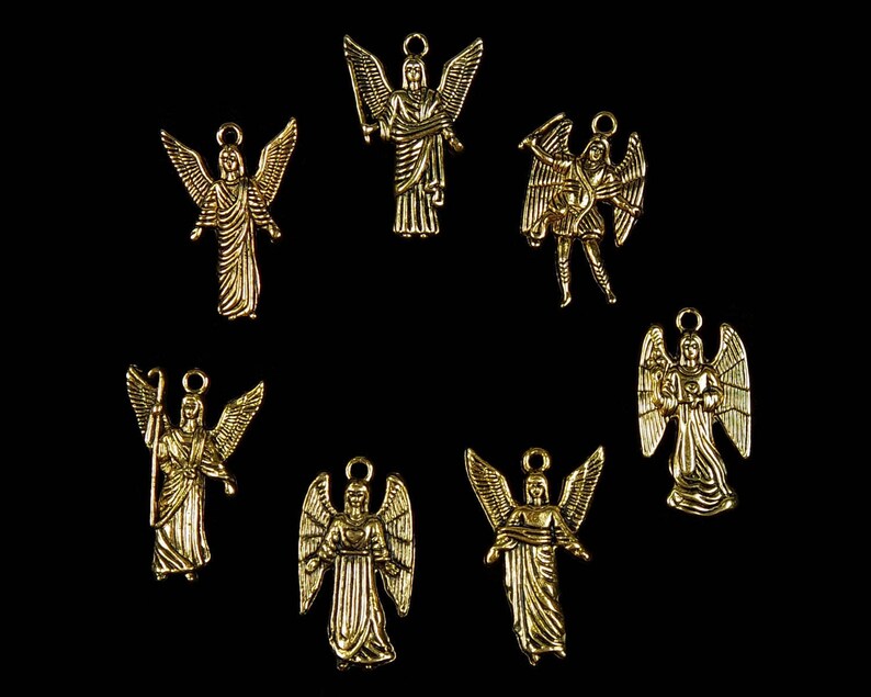 Complete Set 7 Archangel Charms All Arch Angels With Names on Back ...