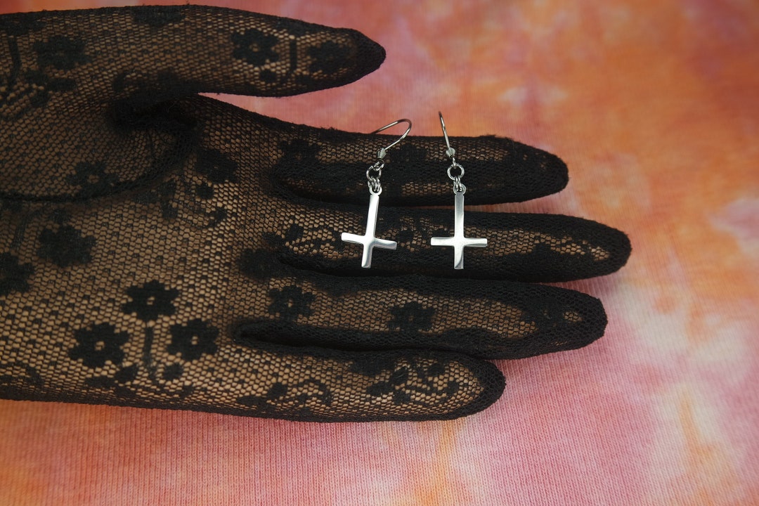 St Peters Cross Pendant or Earrings, Cross of Saint Peter, Playboi ...