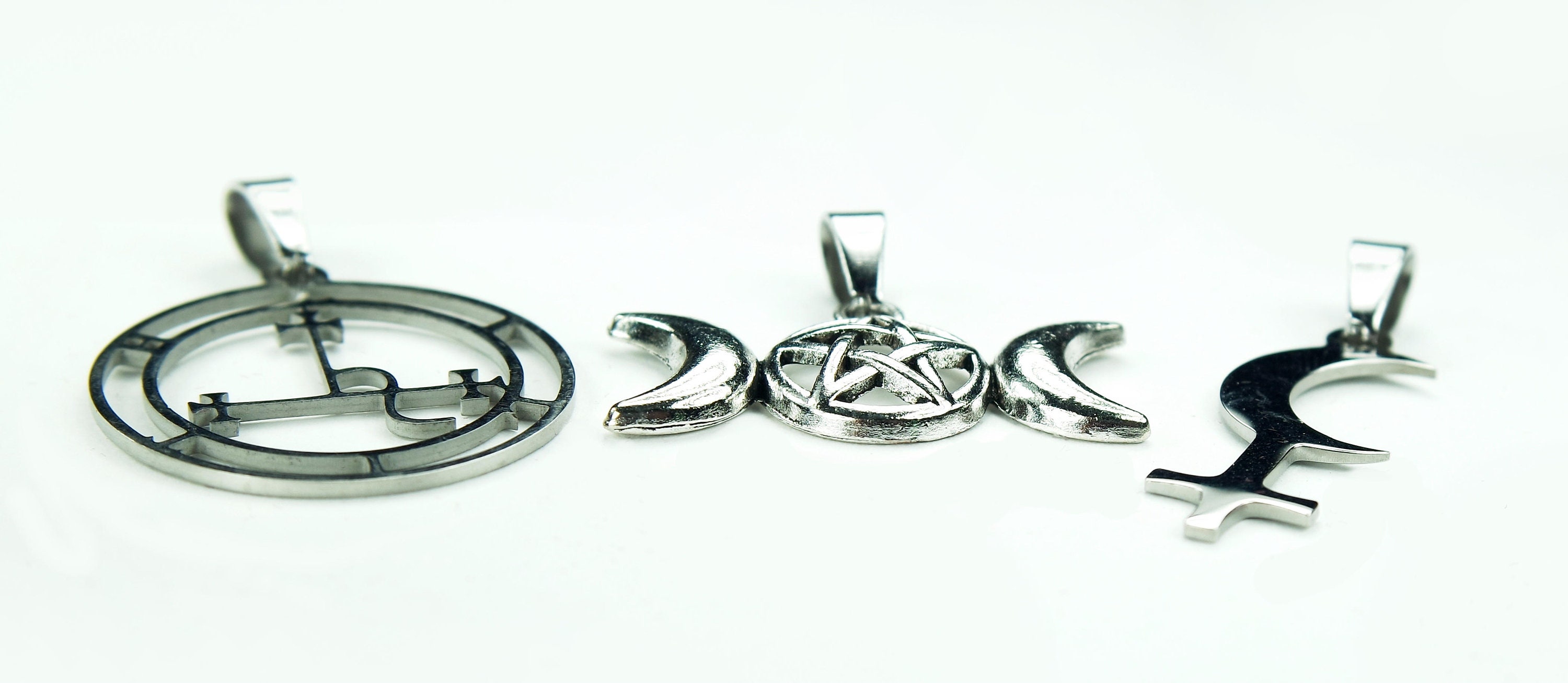 3pcs Lilith Charms: Sigil of Lilith, Black Moon Lilith Glyph, Triple ...