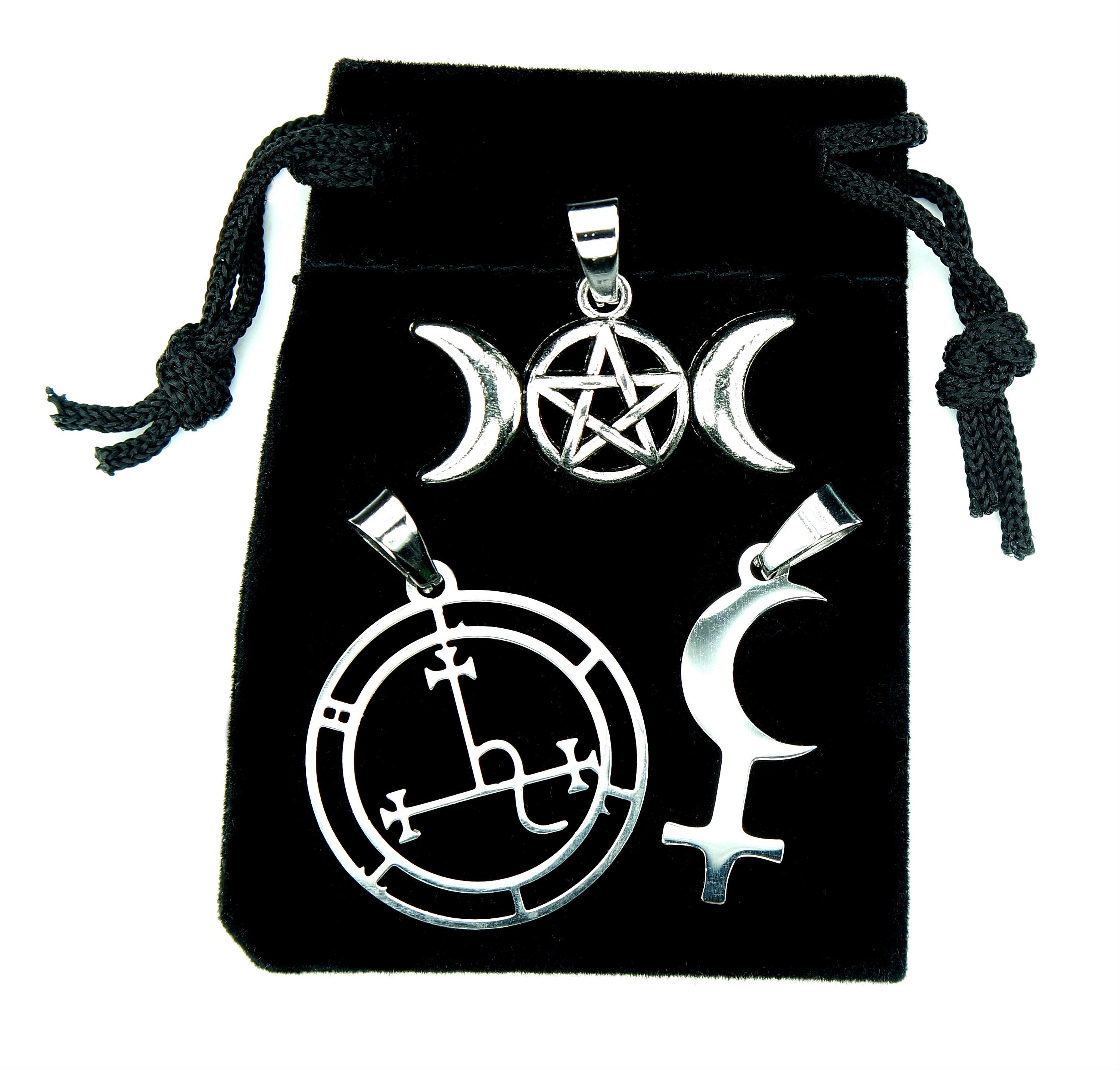 3pcs Lilith Charms: Sigil of Lilith, Black Moon Lilith Glyph, Triple ...